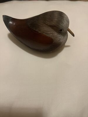 Vintage 1985 David Berari Hand Carved Wood Bird Decoy Folk Art Signed ...