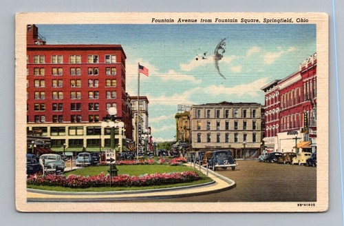 Fountain Avenue from Fountain Square Springfield Ohio Vintage 1952 ...