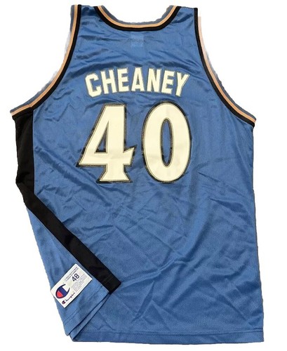 Washington Wizards Jersey Calbert Cheaney Mens Size 48 Blue Champion ...