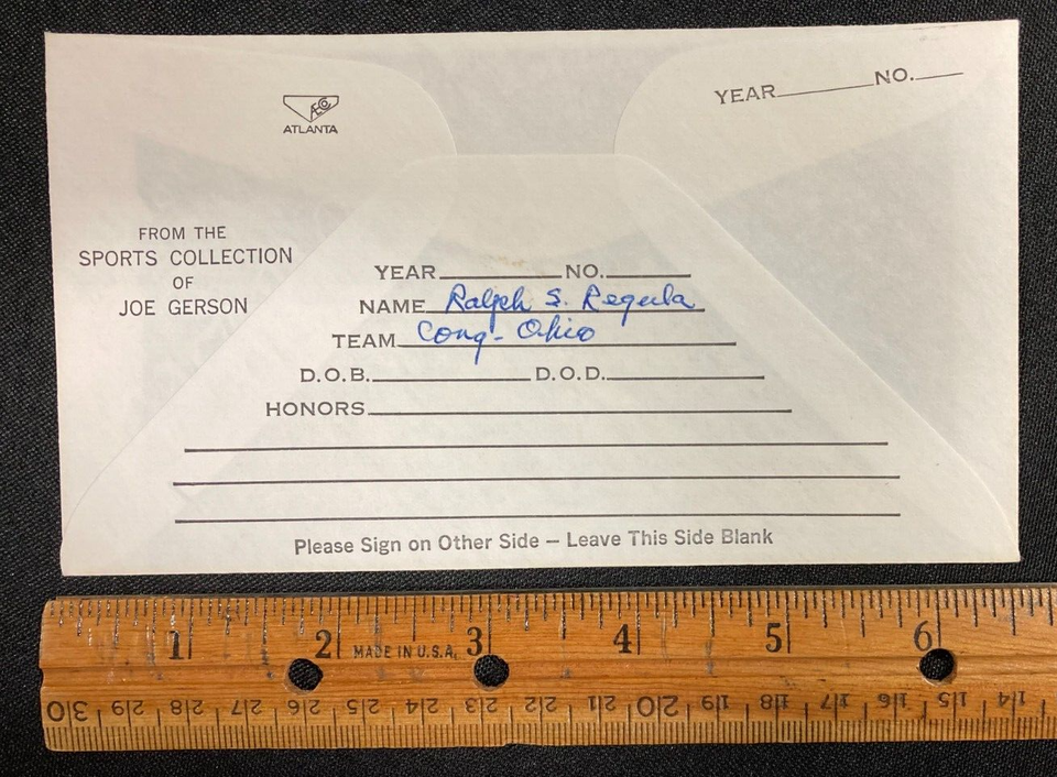 1975 Hand Signed FDC Congressman OHIO Ralph S. Regula w/coa JSA Avail ...