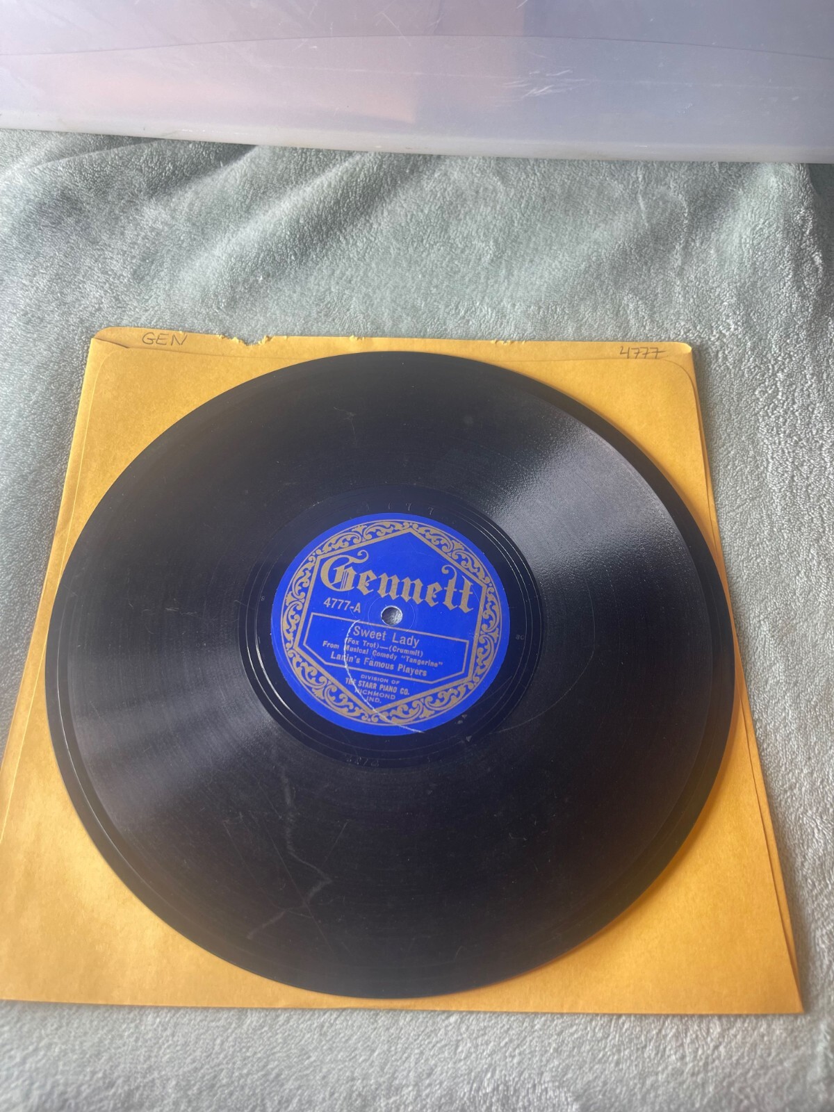 GENNETT Record 78 rpm 4777 SWEET LADY / SAY IT WITH MUSIC | eBay