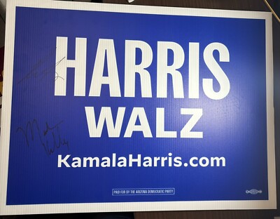 Mark Kelly + Ruben Gallego SIGNED SIGN HARRIS WALZ 2024 USA ARIZONA ...