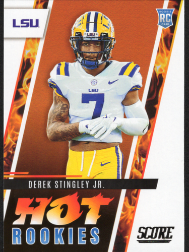 2022 Panini Score Derek Stingley Jr. #HR14 LSU Tigers Hot Rookies NFL ...