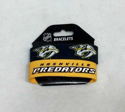 NHL Nashville Predators 2 Pack Bracelet Wrist Bands Set Rubber PVC Type ...