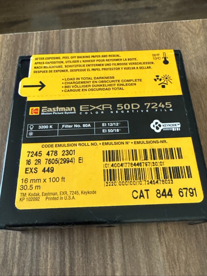Kodak Eastman EXR 50D / 7245 Color Negative 16mm Film 100ft Rare ...