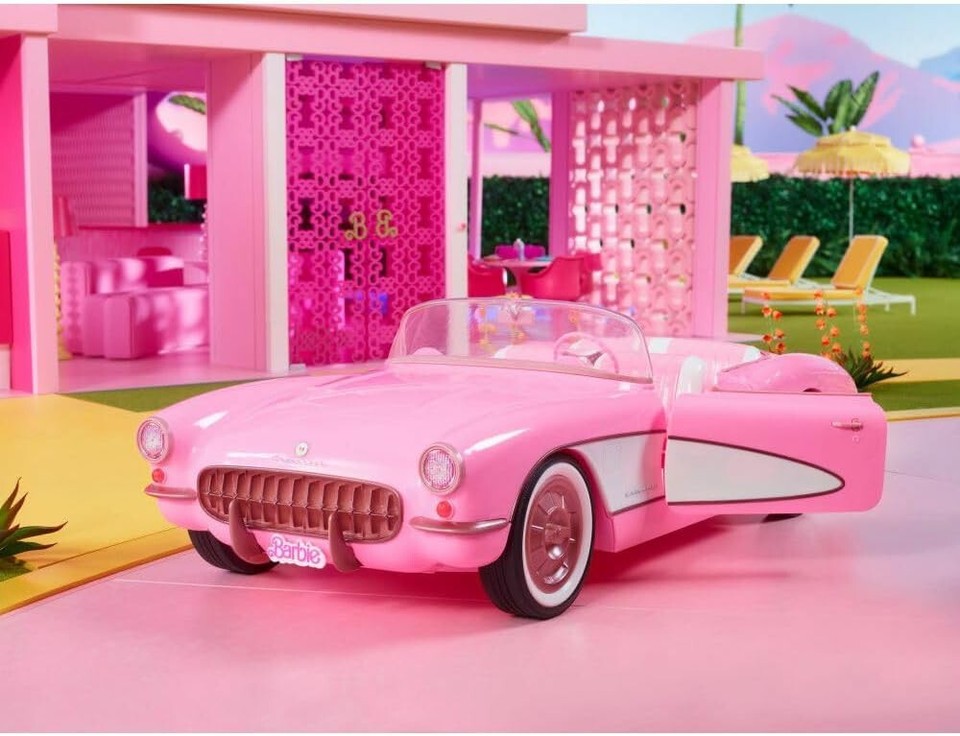Mattel HPK02 Barbie Corvette Cabrio - pinkes Auto - Platz für 4 Puppen ...