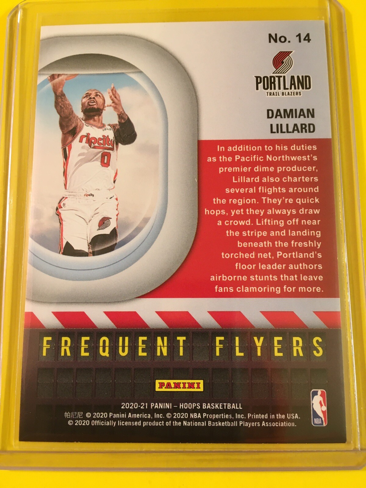 2020-21 Panini NBA Hoops - Frequent Flyers Damian Lillard #14 for sale ...