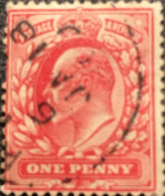 1902 Great Britain King George One Penny Red Postage Stamp | eBay