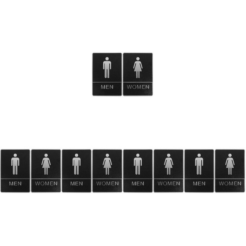 10 Pcs Toilet Identification Plate Bathroom Sign Men and Women | eBay