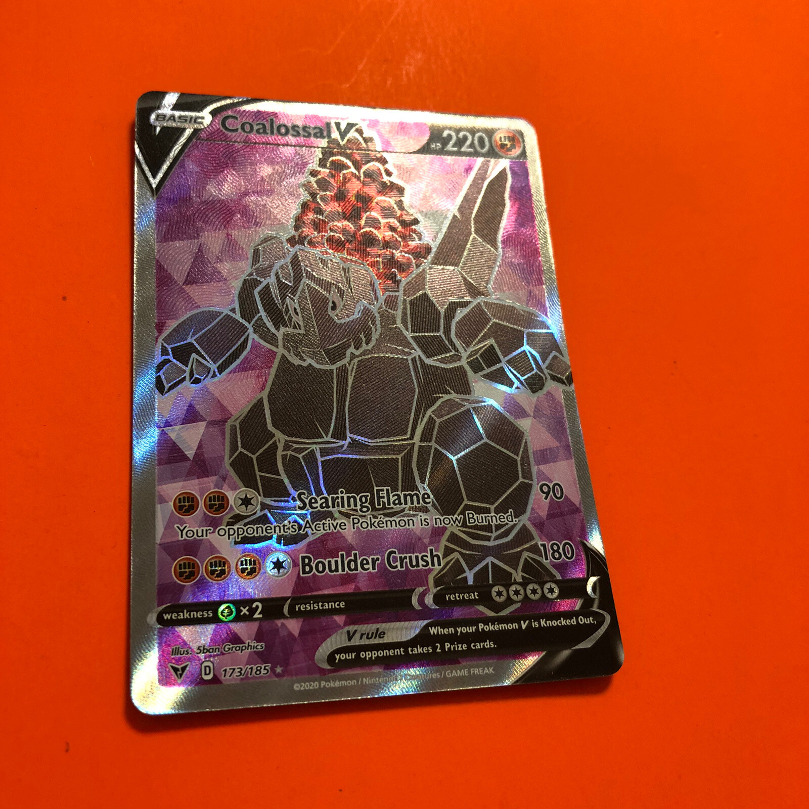 Coalossal V Full Art 173/185 NM +1 FREE MYSTERY CARD Vivid Voltage ...