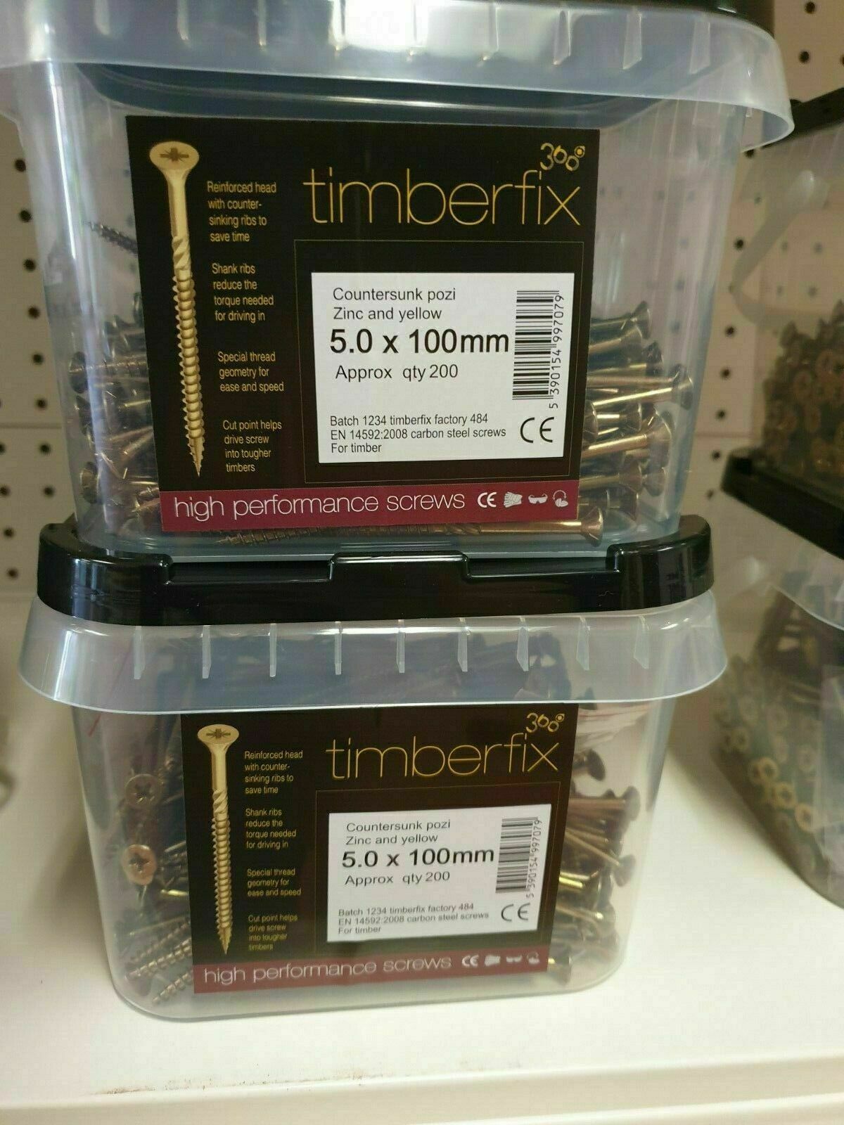 PREMIUM WOOD SCREWS CUTTER THREAD POZI CSK TIMBERFIX 360 GOLD YELLOW ...