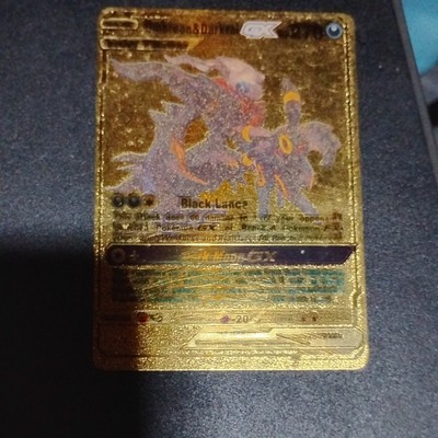 Umbreon & Darkrai GX Gold Foil Fan Art Pokemon HP270 Tag Team PACK ...