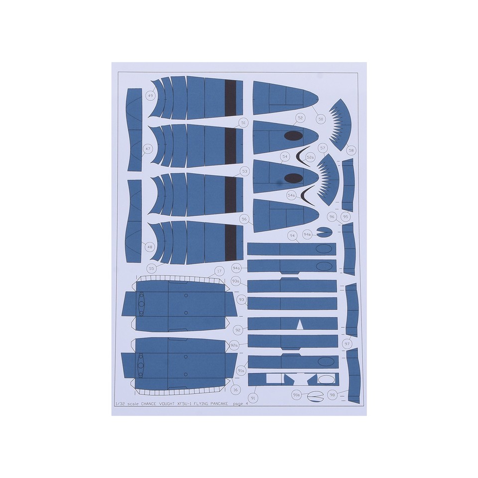 DIY 1/32 American XF5U-1 Flying Pancake Fighter Paper Model Puzzle Set ...