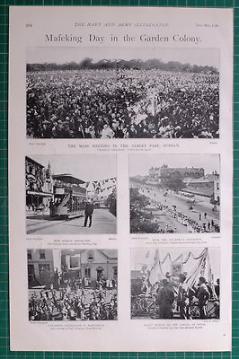 1900 Boero Guerra Albert Park Durban Mafeking Day BAMBINI Processione ...