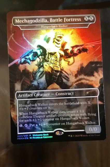 New MTG Magic Promo Mechagodzilla, Battle Fortress Hangarback Walker ...