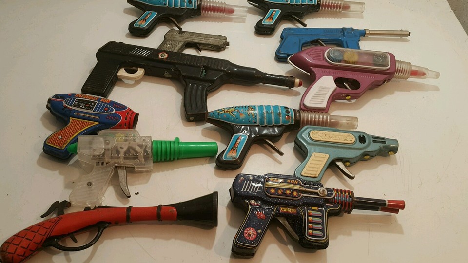 VINTAGE MACHINE GUN MAXIM TIN TOY WIND UP 37cm HUGE CCCP SOVIET ERA ...