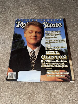 BILL CLINTON COVER ROLLING STONE SEPTEMBER 1992 | eBay