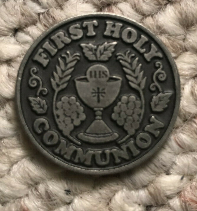 First Holy Communion Token/Coin - John 6:35 Printed On Back - Mint ...