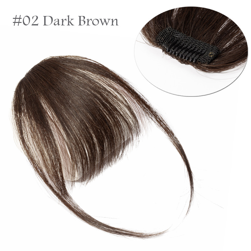 CHEAP Clip in Neat Air Bangs Front Fringe 100% Remy Human Hair ...