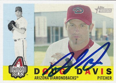 DOUG DAVIS ARIZONA DIAMONDBACKS SIGNED 2009 CARD BREWERS RANGERS CUBS ...