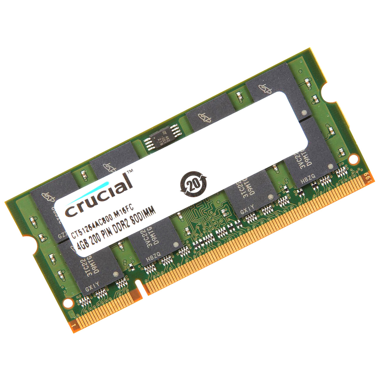 Crucial 4GB DDR2 800MHz SO-DIMM PC2-6400 200-Pin Notebook Memory ...
