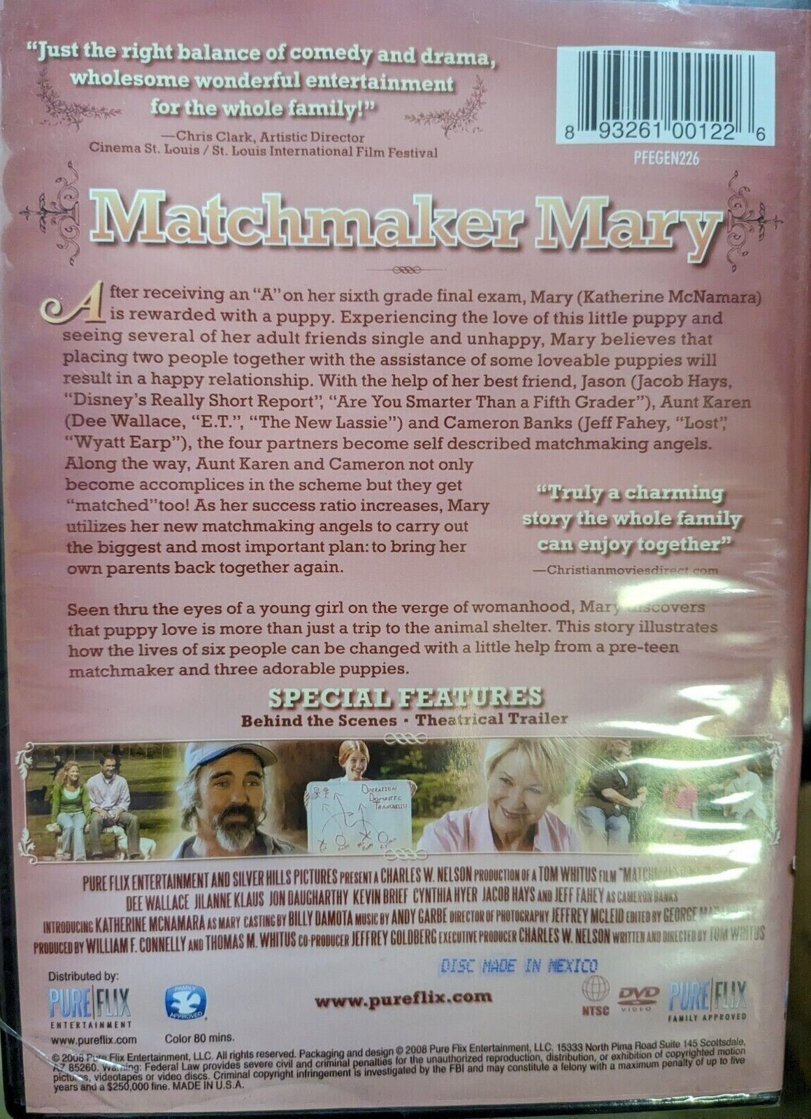 Matchmaker Mary DVD Fahey Wallace Hays McNamara PureFlix Usually ships ...