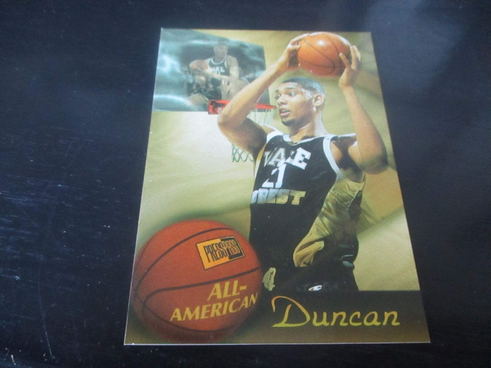 TIM DUNCAN (wake forest)1997 press pass ALL-AMERICAN ROOKIE card #A1 of ...
