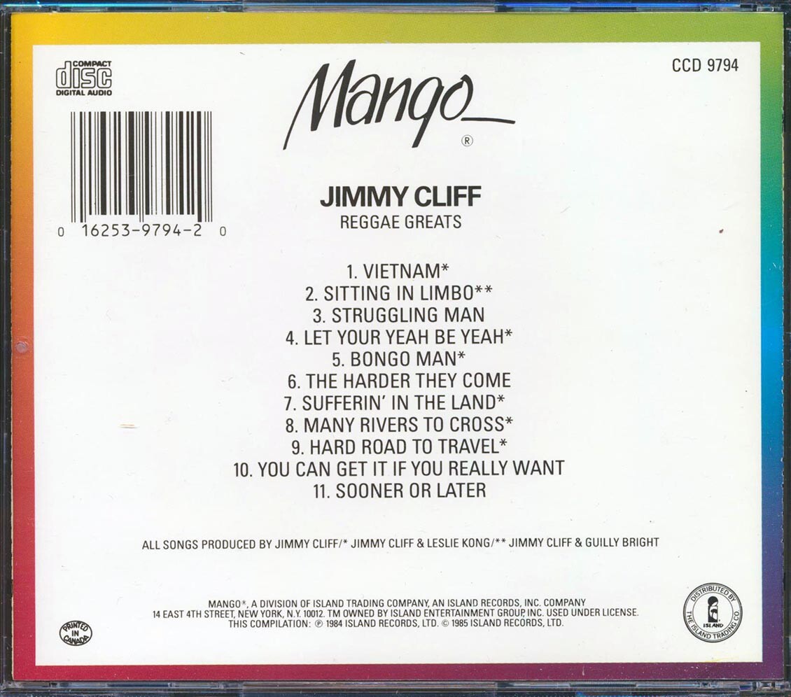 CD Jimmy Cliff - Reggae Greats | eBay