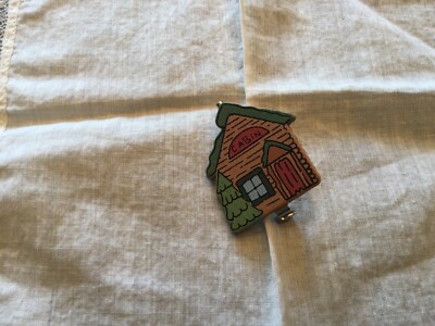 Wooden Cabin Pin/ Brooch Vintage Farmhouse | eBay