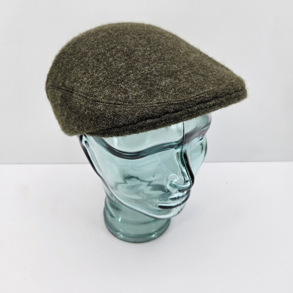 Olney Headwear Flat Cap Green Wool Size Small Retro Vintage | eBay UK