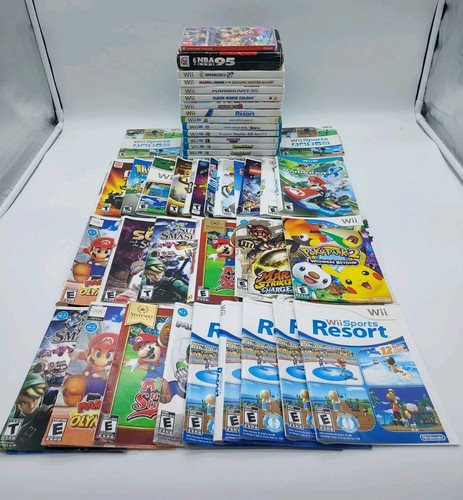 Nintendo Wii Wii U Empty Replacement Case & Artwork Lot of 42 Total *No ...