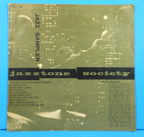 JAZZTONE SOCIETY JAZZ SAMPLER 10" LP 1955 CHARLIE PARKER ART TATUM VG ...
