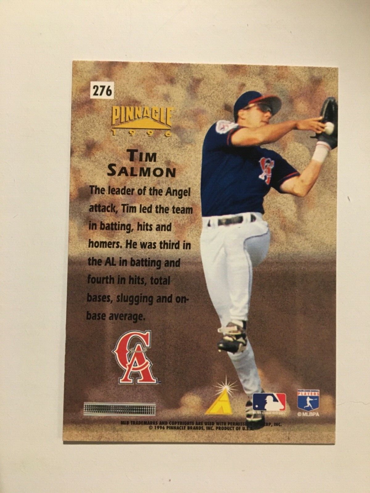1996 Pinnacle #276 Angels Tim Salmon Baseball Card | eBay