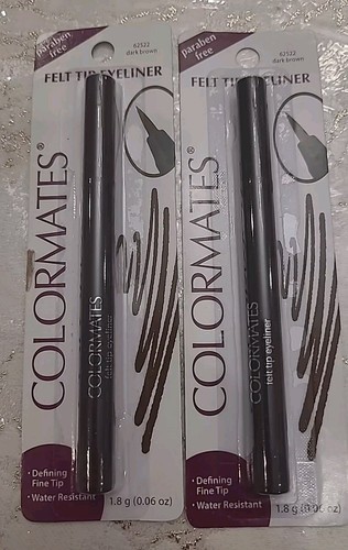 NEW COLORMATES FELT TIP EYELINER - BROWN 62522 | eBay