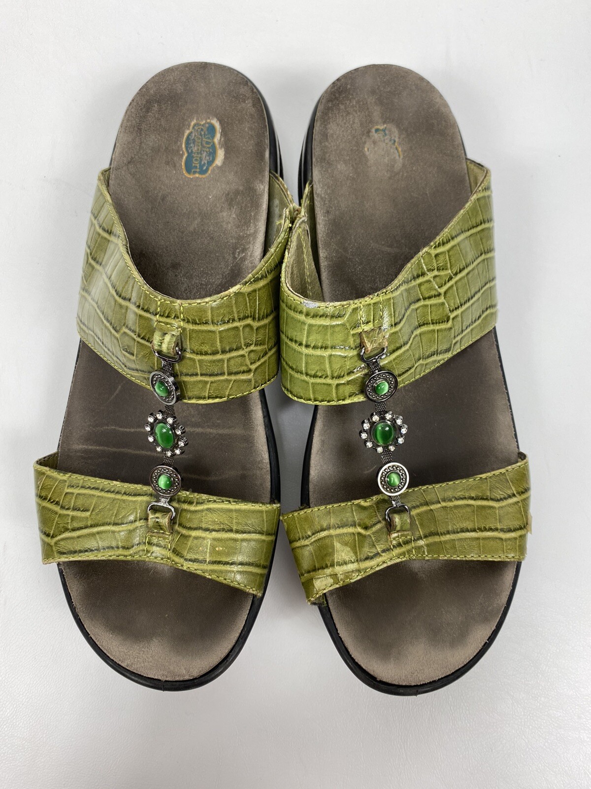 Dr. Comfort Green Sandals Slides Sharon Women's Size 11 Diabetic ...