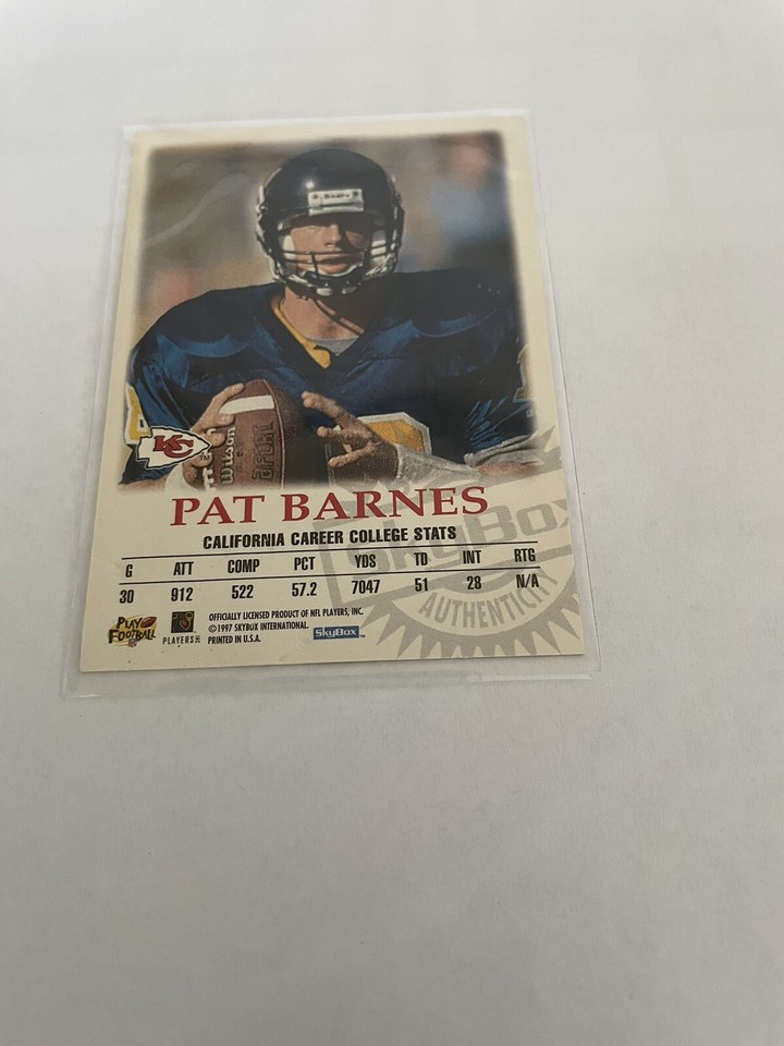1997 Skybox Autographics Pat Barnes | eBay