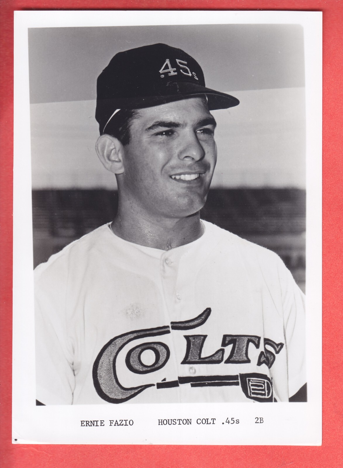 1962 HOUSTON COLT 45 'S 5 X 7 GLOSSY TEAM ISSUE ERNIE FAZIO | eBay