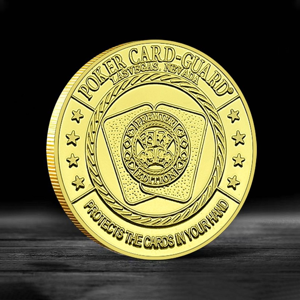FARAZ’S Casino Resort Poker Card Guard Coin Gold Tone Compass Chip ...