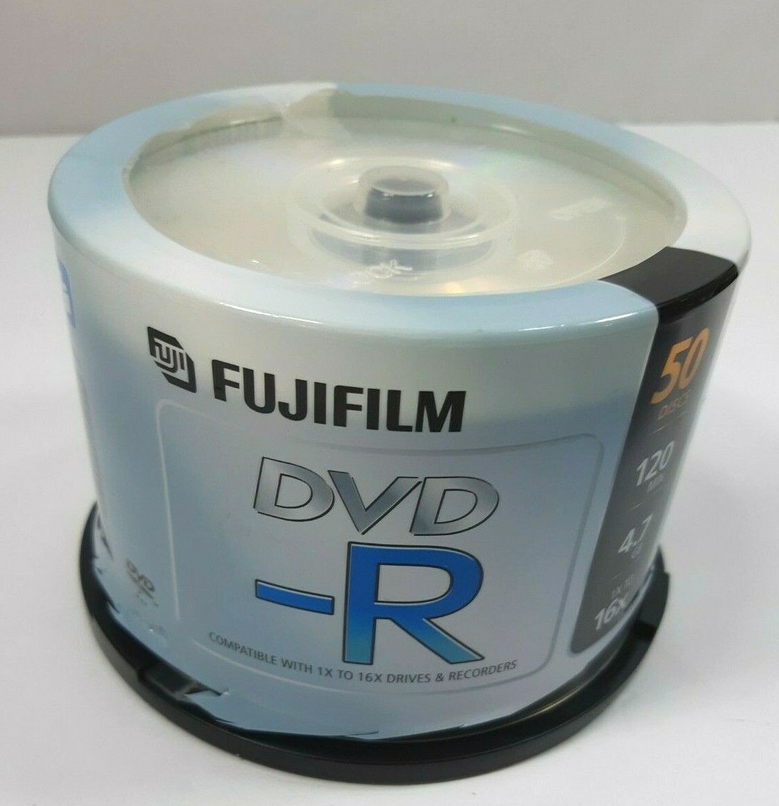 DVD-R 50 Pack NEW 4.7 GB FUJIFILM Go 120 MIN Data & Video Disk 8x ...