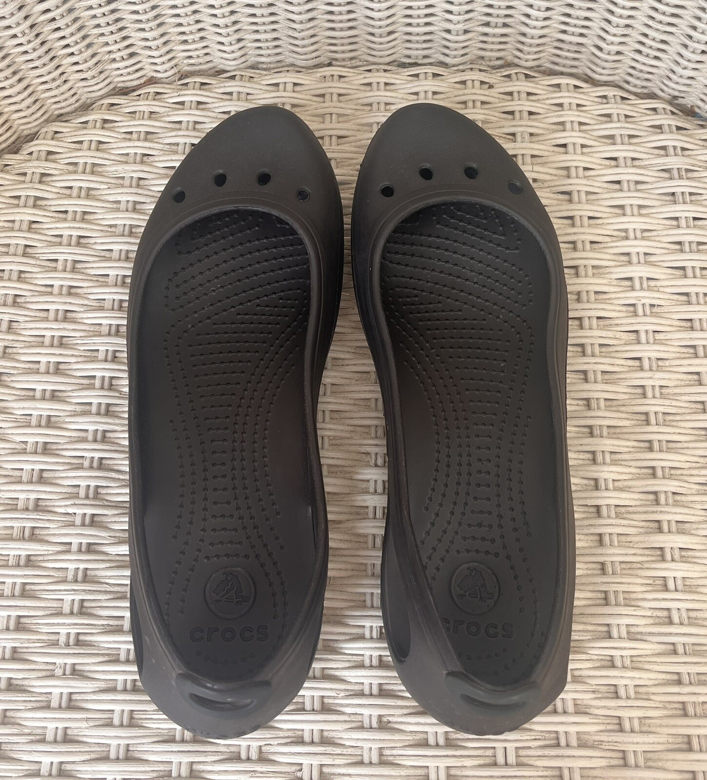 Crocs Kadee Ballet Flats Chocolate Brown Slip On Shoe… - Gem