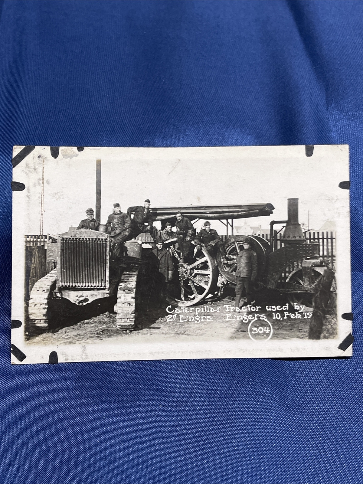 Caterpillar Tractor Used In World War 1 Real Photo Soldiers Postcard ...