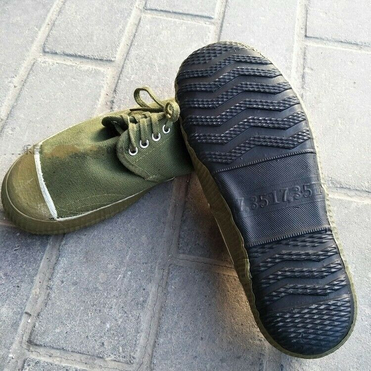 VIETNAM WAR SURPLUS CHINESE PLA ARMY 1965 SOLDIER LIBERATION SHOES SIZE ...