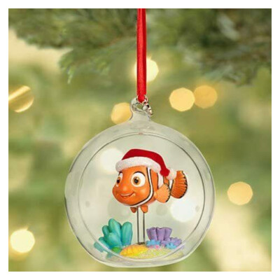 Disney Pixar Finding Nemo Glass Globe 2013 Sketchbook Ornament Santa ...