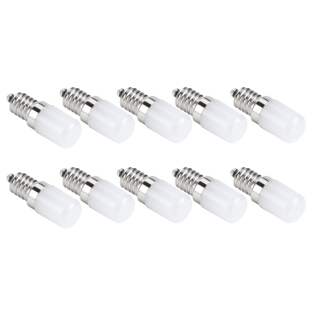 10Pcs 1.5W LED Candle Light Bulb Screw Socket Bulb Lamp Replacement ...