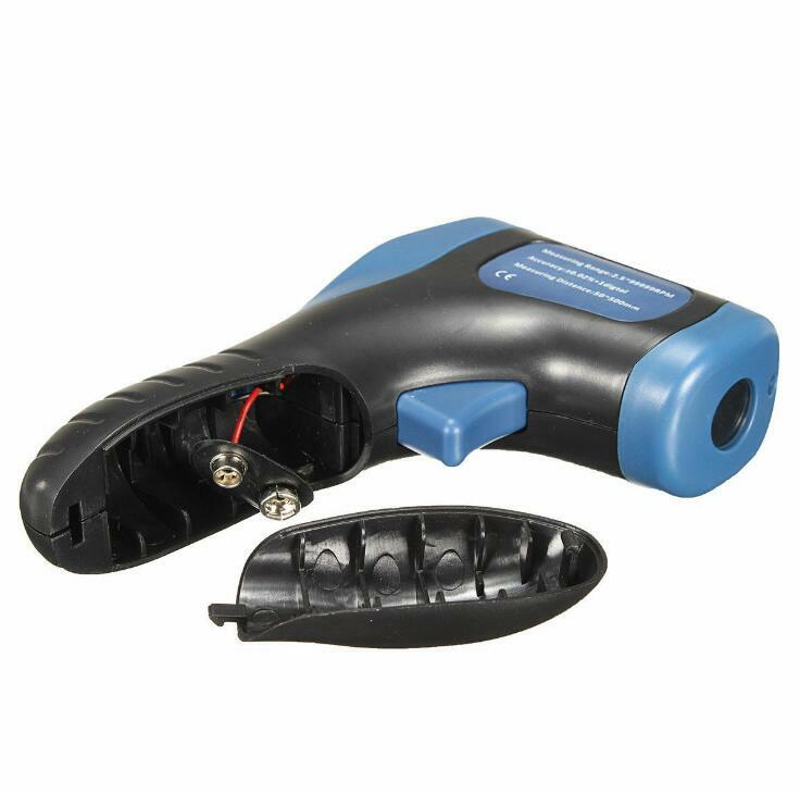 Non Contact Laser Photo Tachometer Gun Digital RPM Tach Tester Meter ...