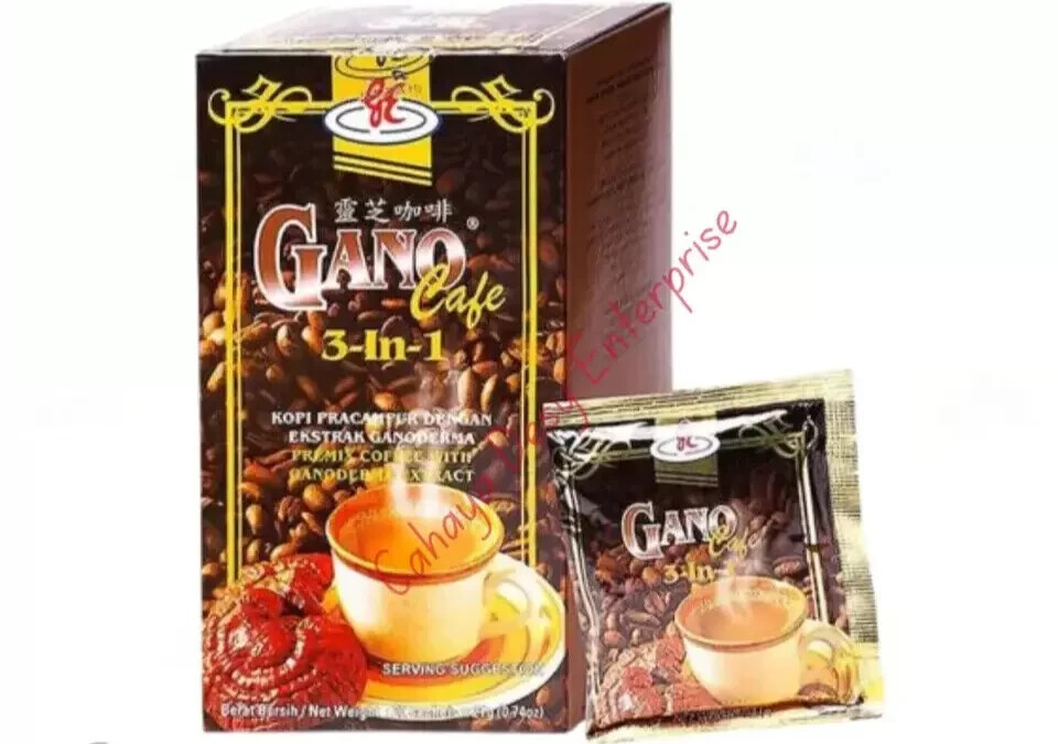 10 X Gano Excel Cafe 3 in 1 Coffee Ganoderma Reishi Halal (20 sachets ...