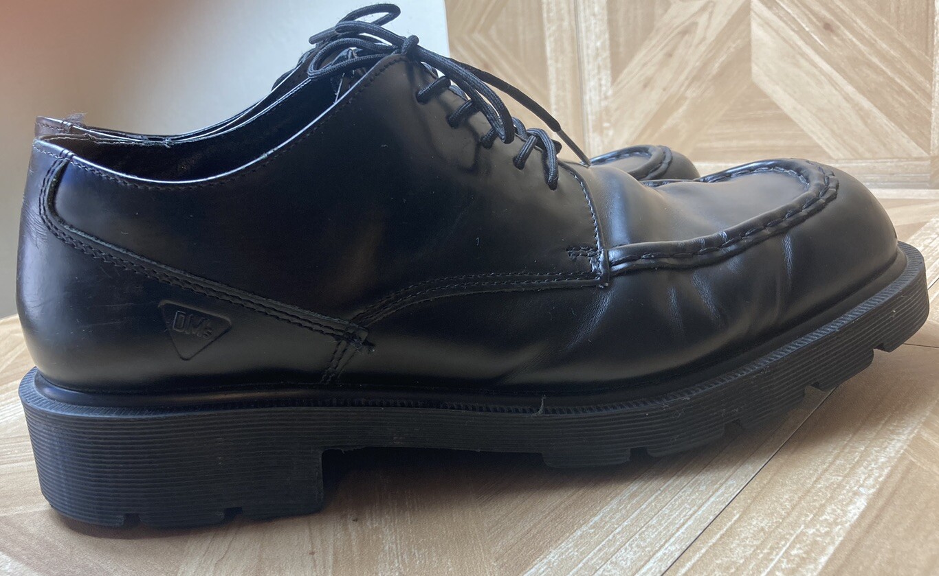 Dr Martens 8747 Black Leather Chunky Platform Oxfords… - Gem