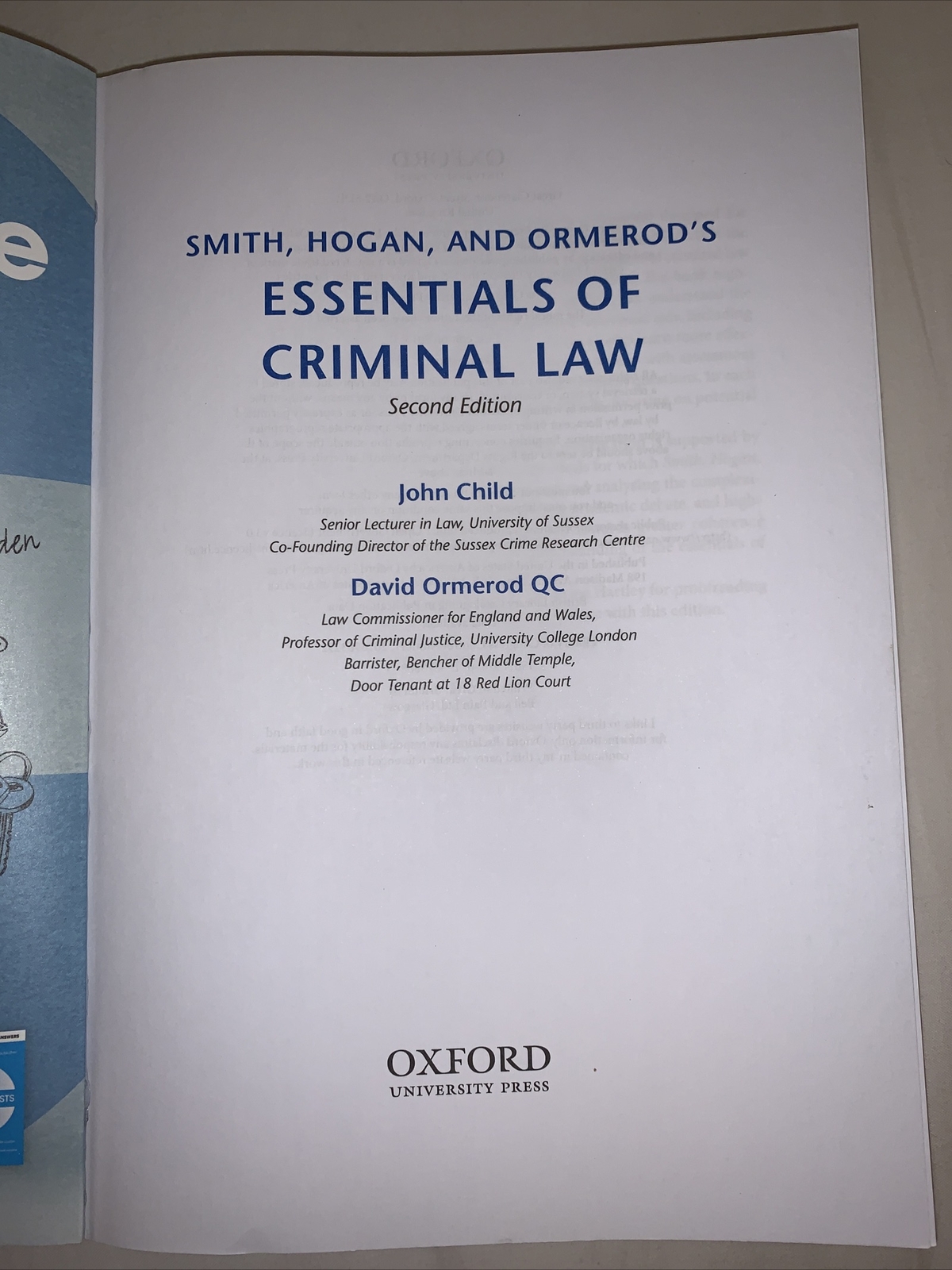 Smith, Hogan, and Ormerod's Essentials of Criminal Law by David Ormerod ...
