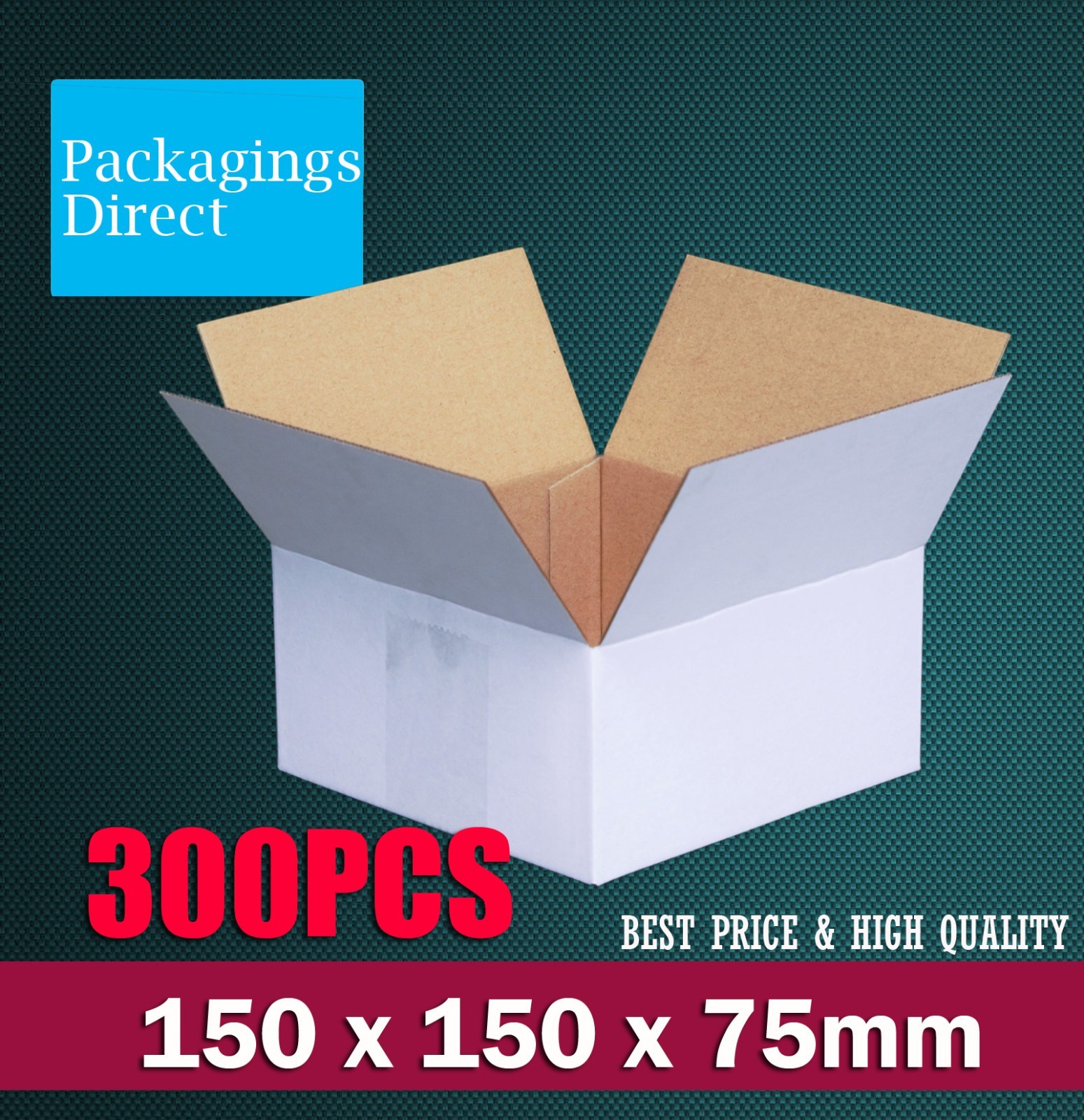 300x Mailing Box 150 x 150 x 75mm White Shipping Cardboard Carton | eBay