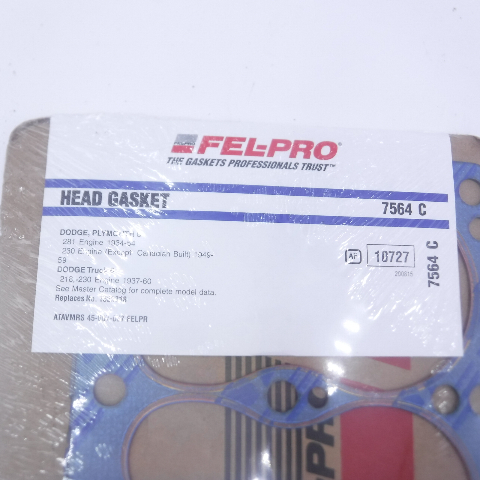 Engine Cylinder Head Gasket Fel-Pro 7564 C for sale online | eBay